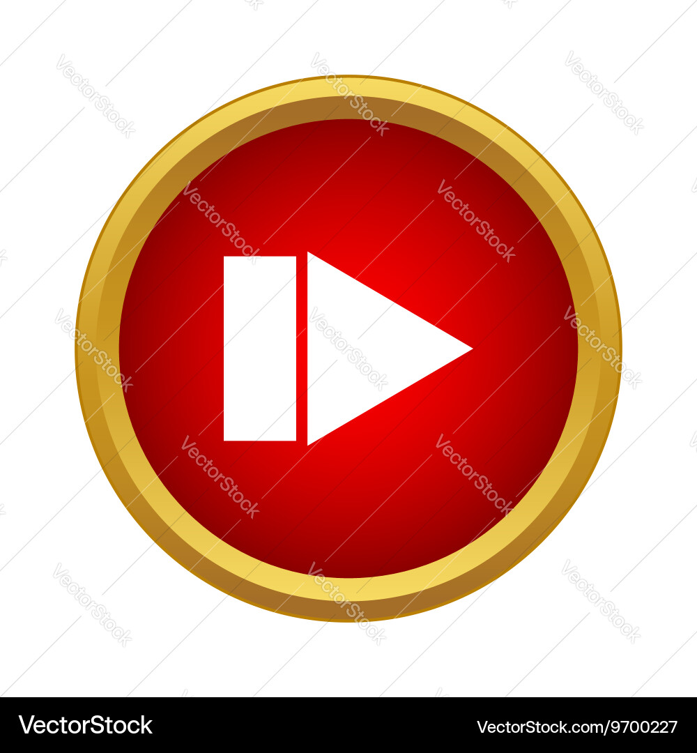 Play button icon simple style Royalty Free Vector Image
