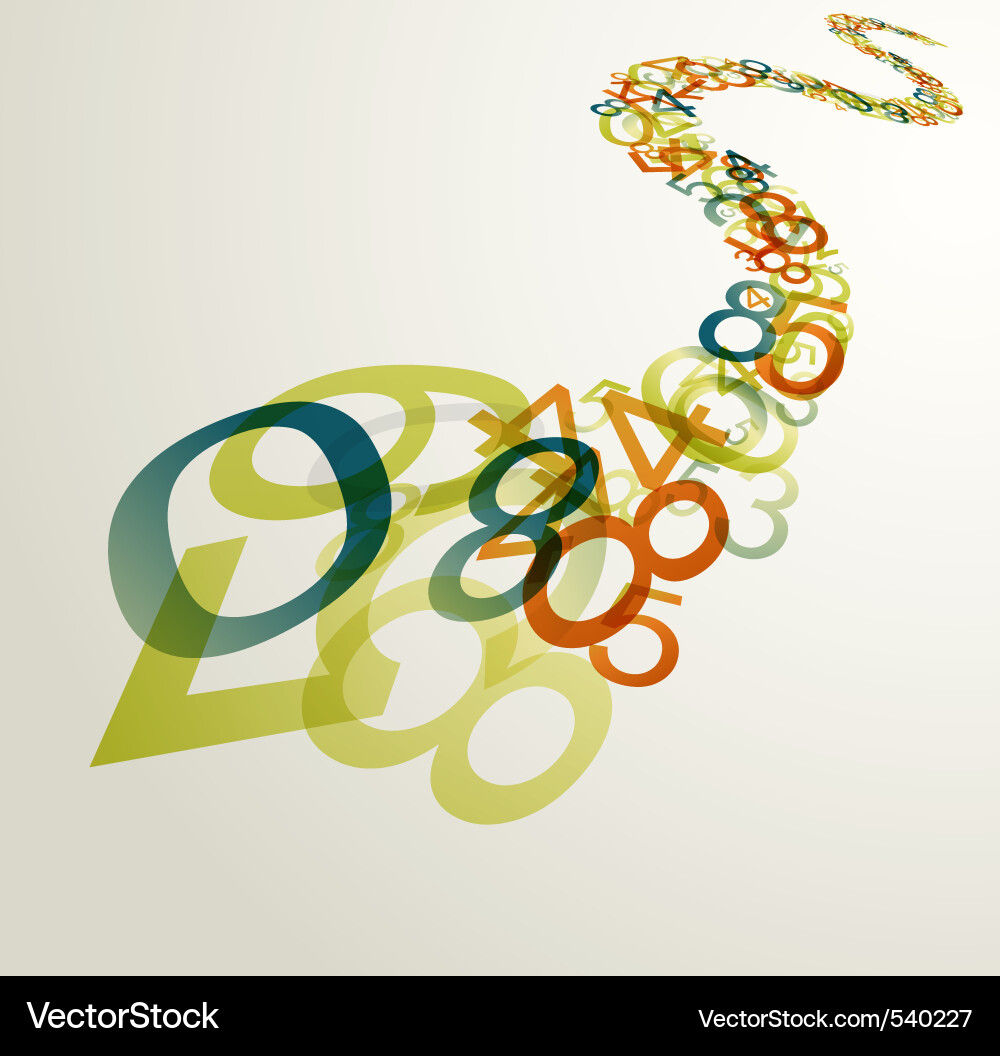 Rainbow numbers Royalty Free Vector Image - VectorStock
