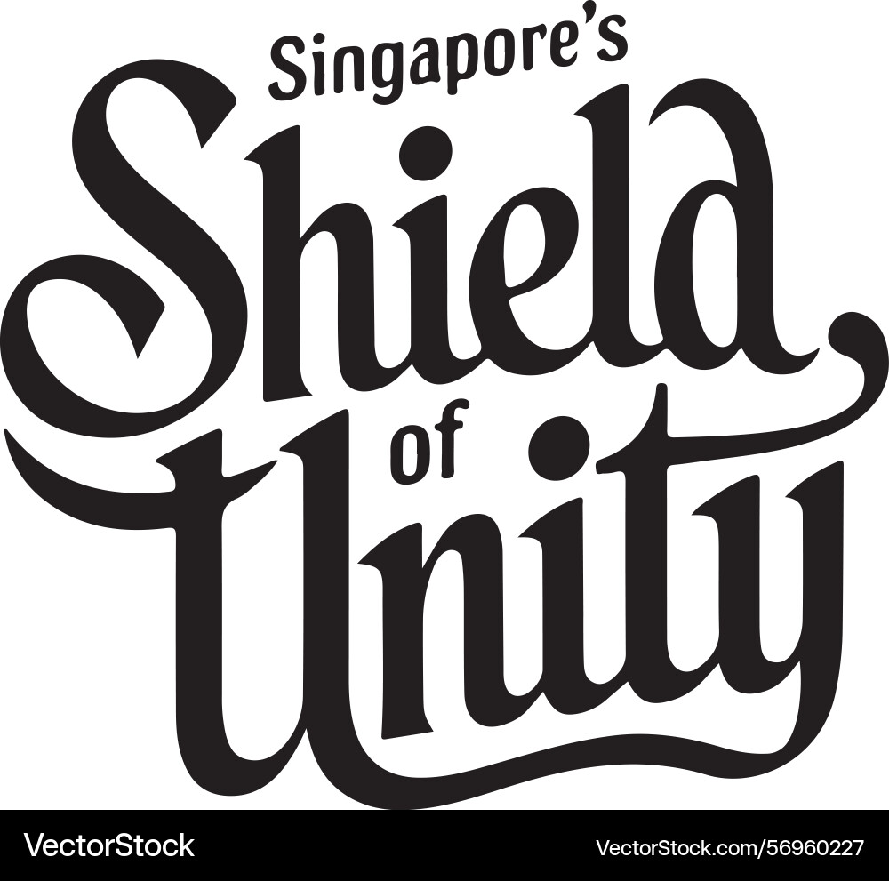 Singapores shield of unity logo Royalty Free Vector Image