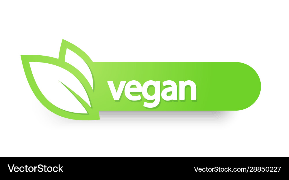 Vegan food icon label elements for logos badges Vector Image
