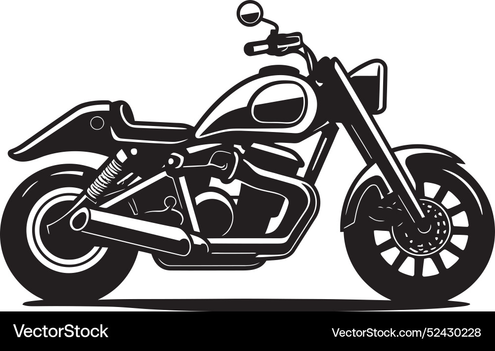 Customized chopper posedynamic motorcycle Vector Image