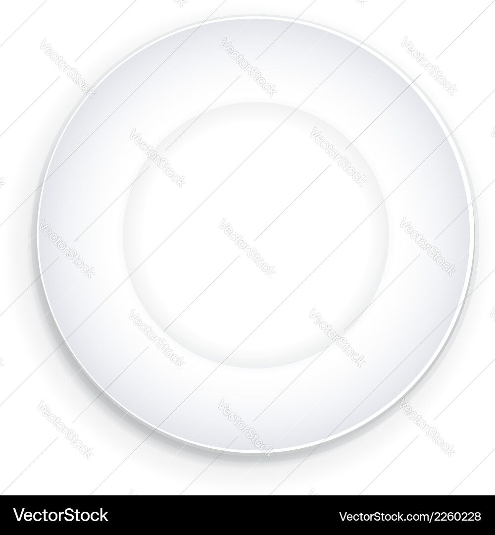 Empty plate Royalty Free Vector Image - VectorStock