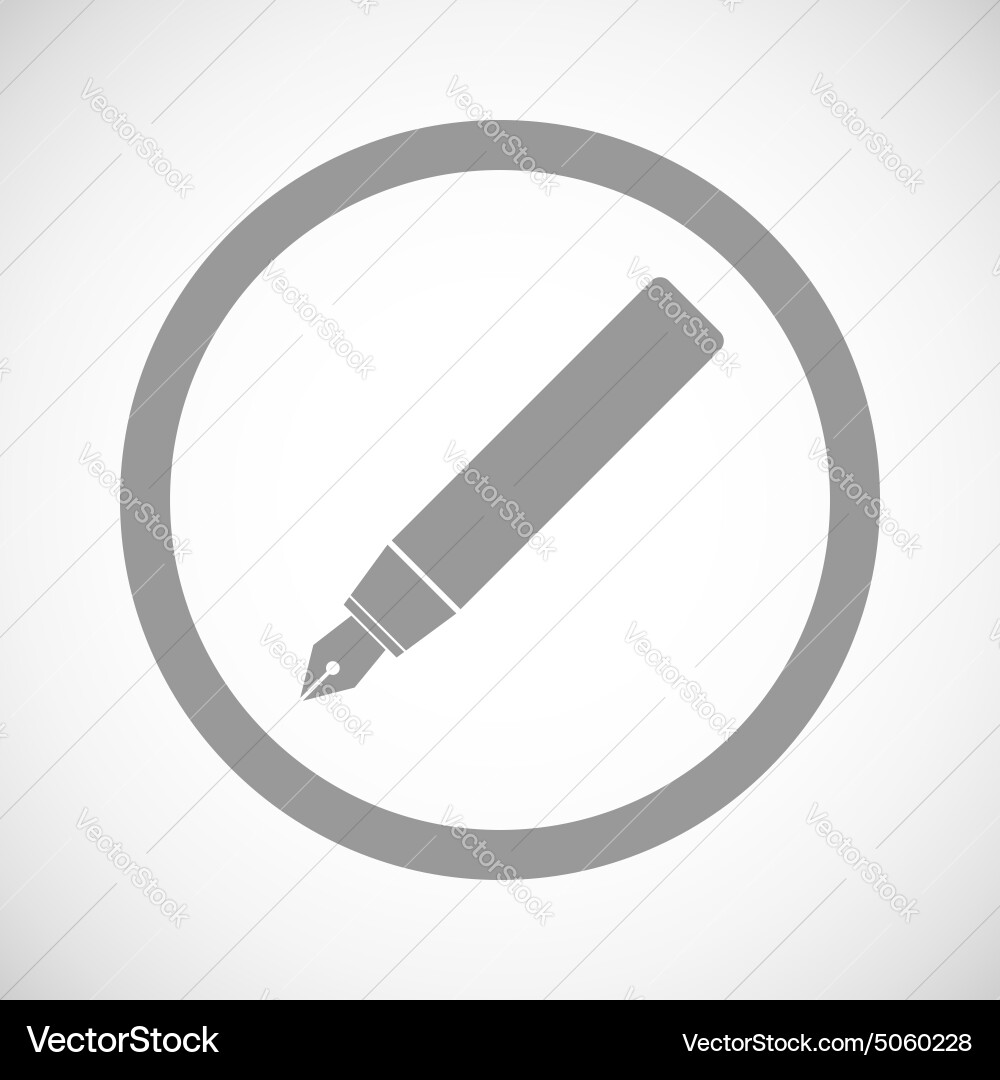 Grey ink pen sign icon Royalty Free Vector Image