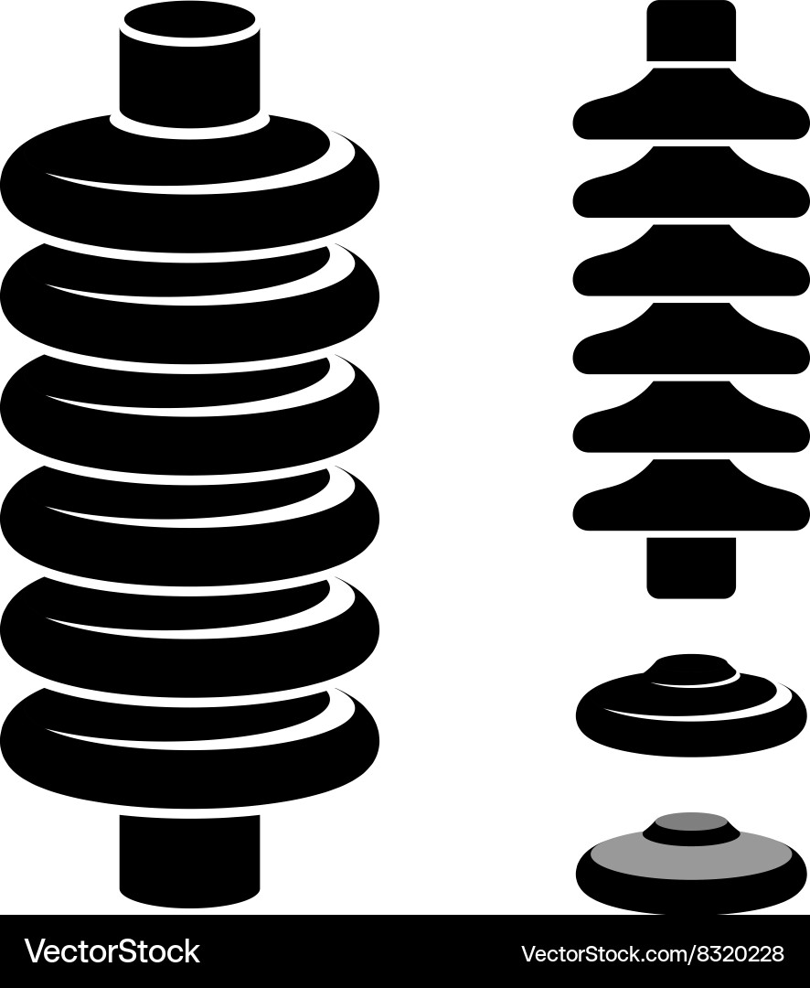 Hohe Spannung elektrische Isolator Symbol Vektorbild