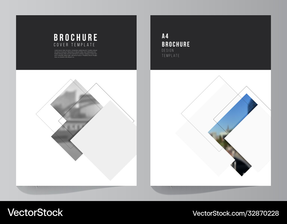 Layout a4 format cover mockups design Royalty Free Vector