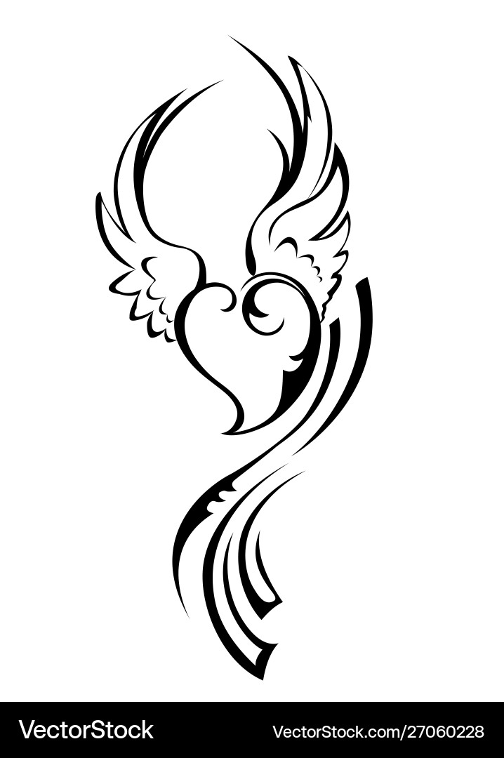 Little angel heart Royalty Free Vector Image - VectorStock