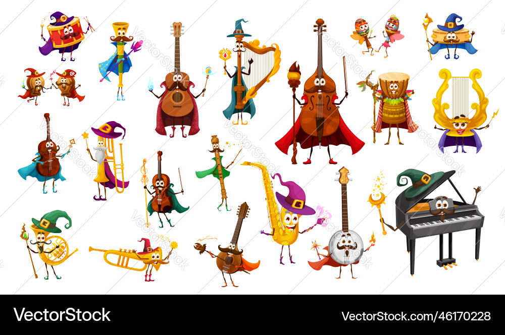 Musical Wizards and Fairies Royalty Free Vector Image