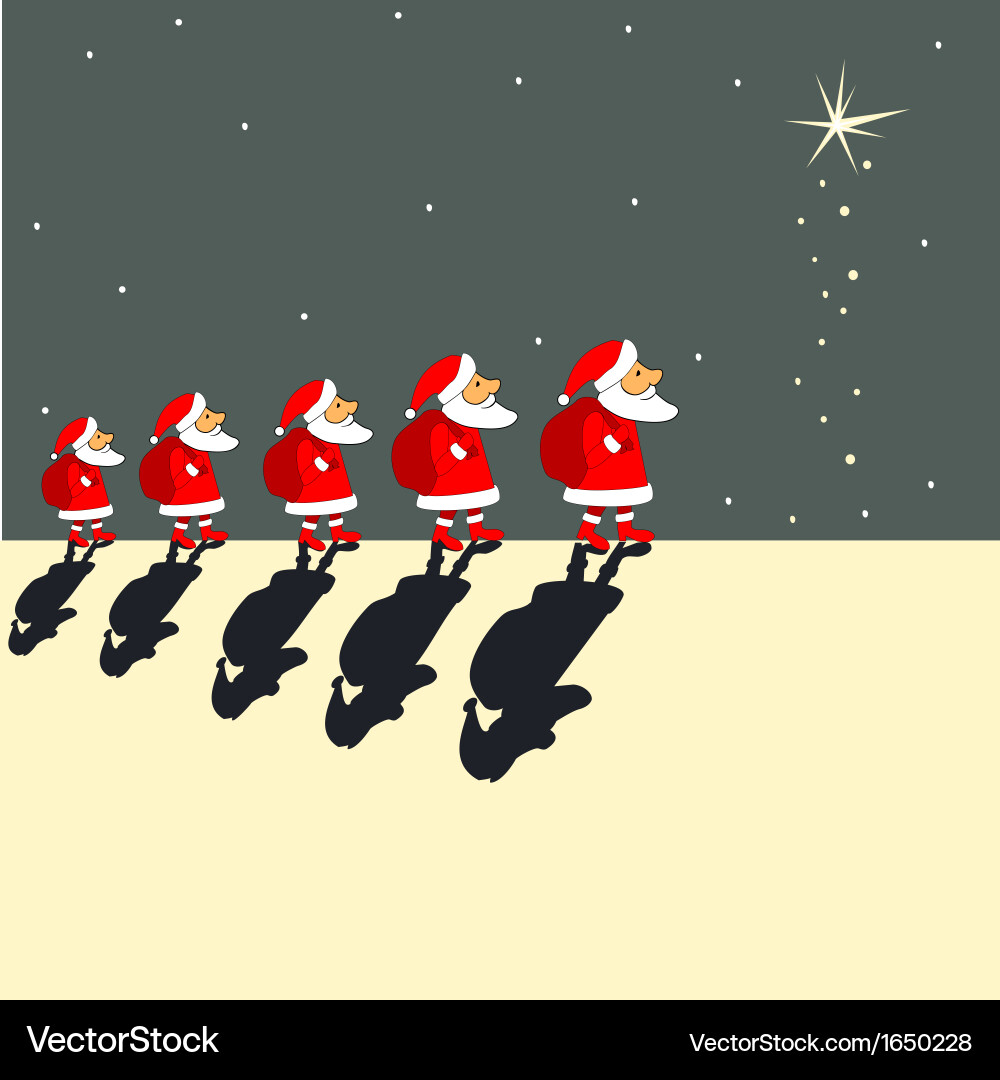 Santa clauses Royalty Free Vector Image - VectorStock
