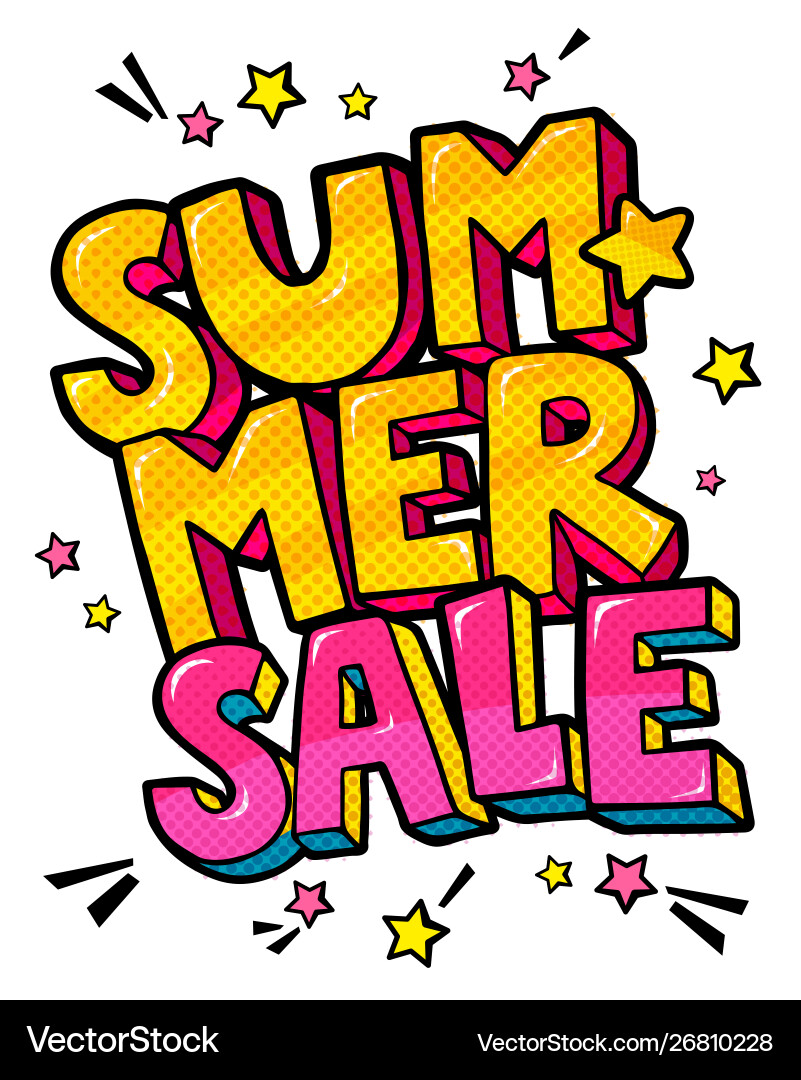 Summer sale message Royalty Free Vector Image - VectorStock