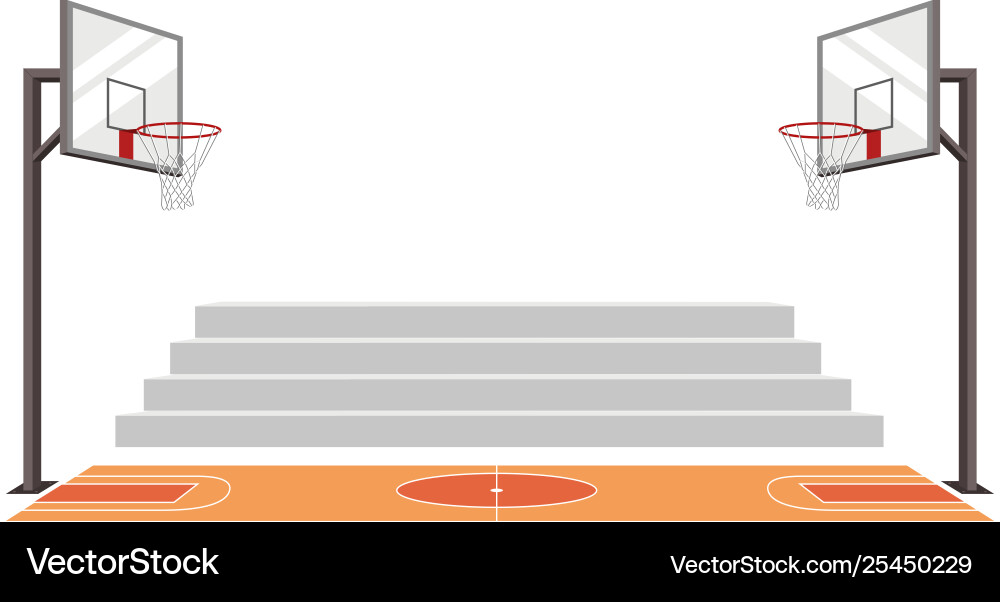 Basketball Court Scene Royalty Free Vector Image