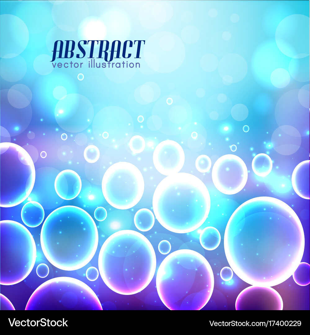 Blue background with bubbles Royalty Free Vector Image