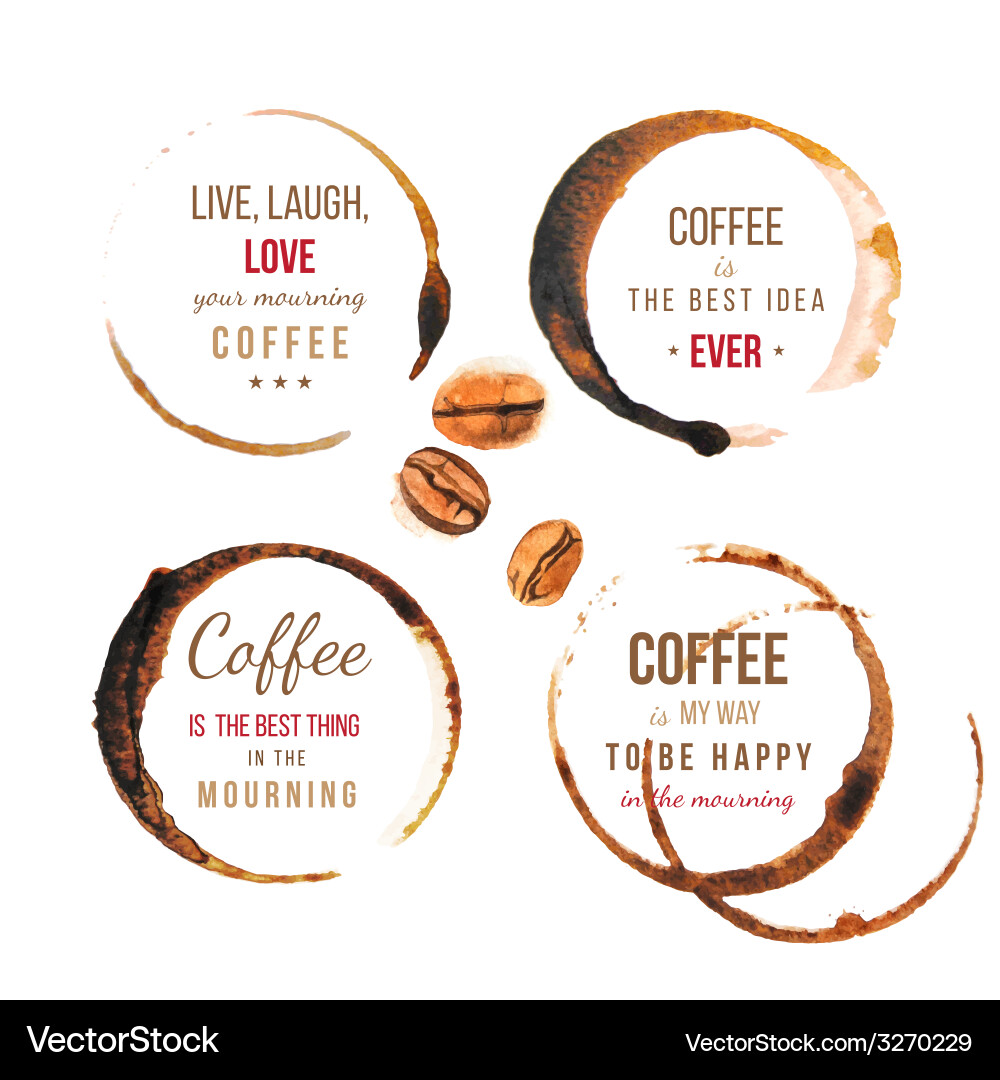Coffee Stain Patterns - Warm Tones Royalty Free Vector Image