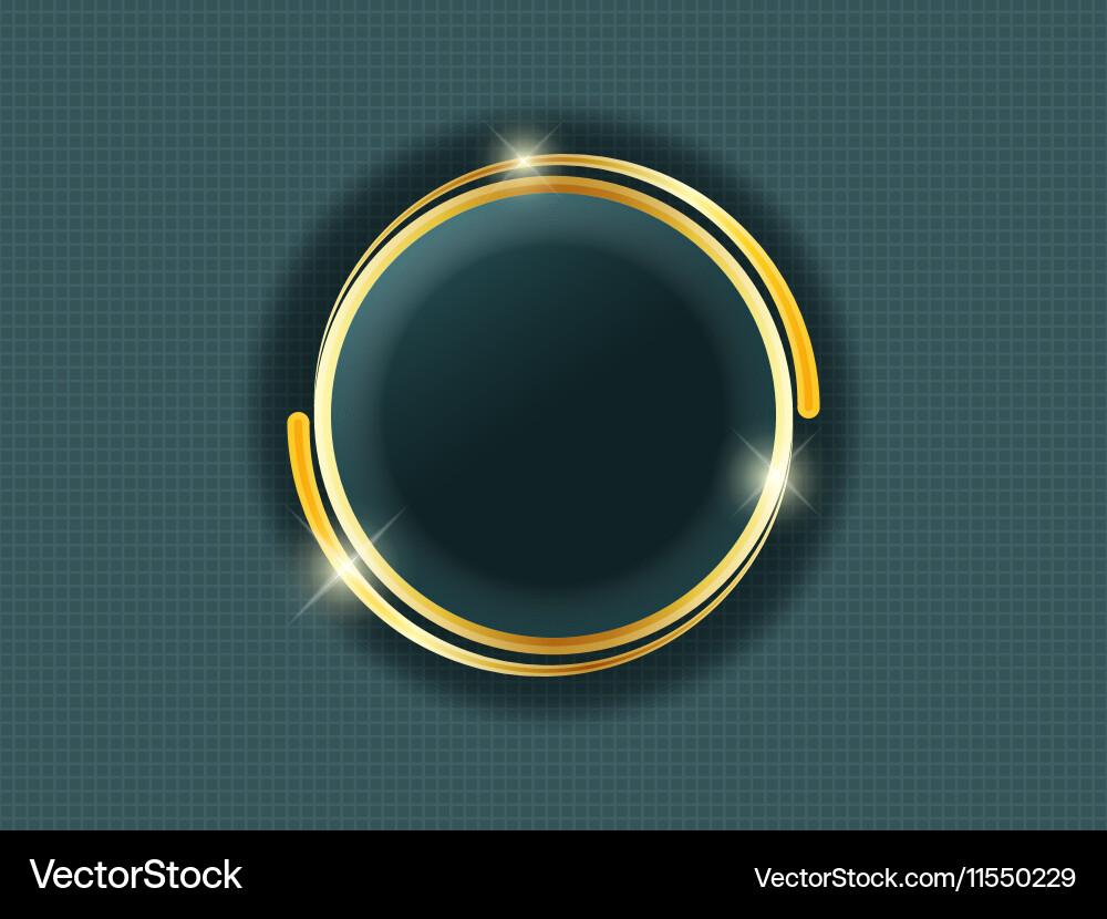 Gold ring with space for text in the middle Vector Image