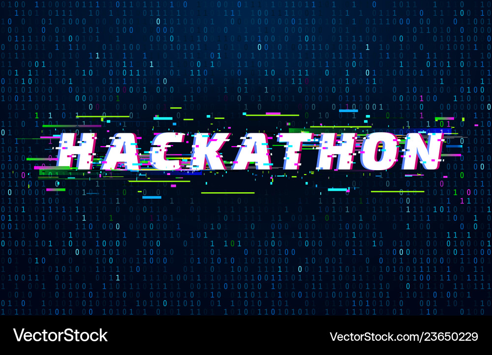 Hackathon background hack marathon coding event Vector Image
