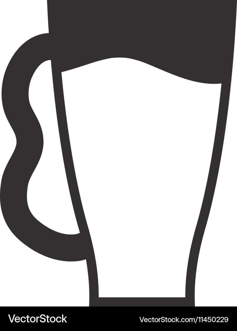 Isolated beer glass design Royalty Free Vector Image