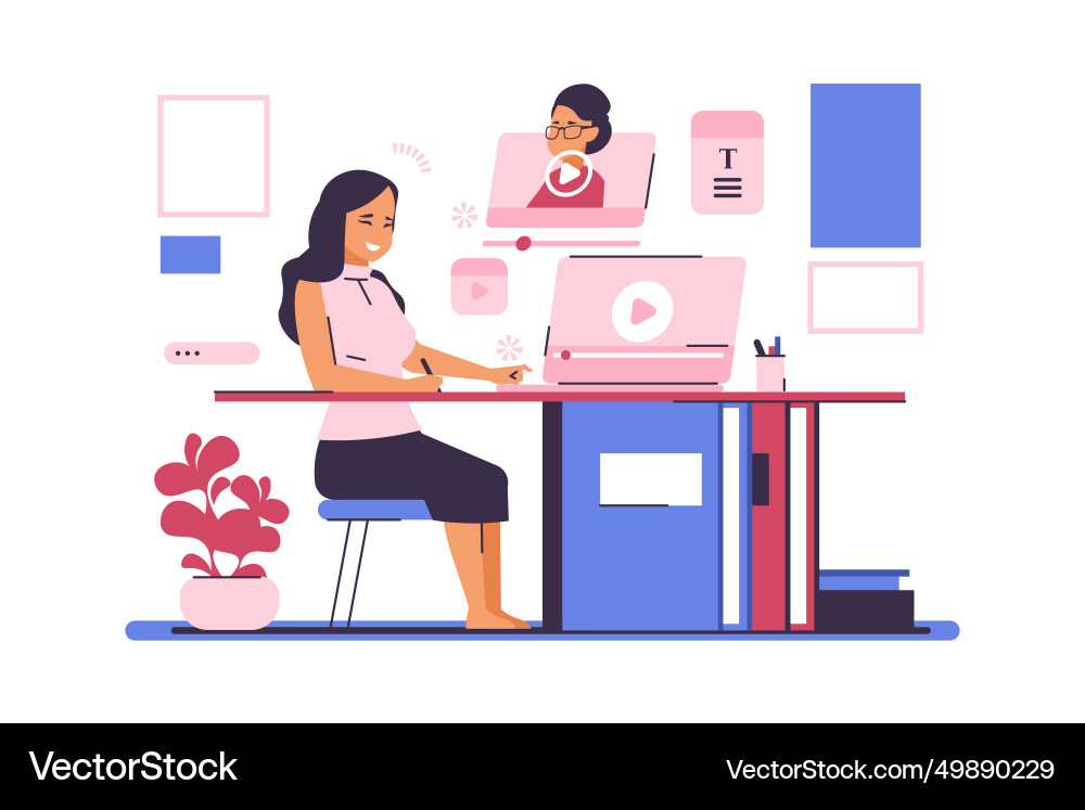 Online education distance learning concept Vector Image
