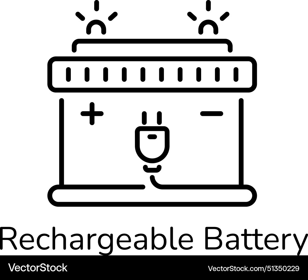 Rechargeable battery Royalty Free Vector Image