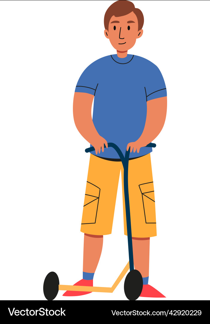 Teenage guy generation composition Royalty Free Vector Image