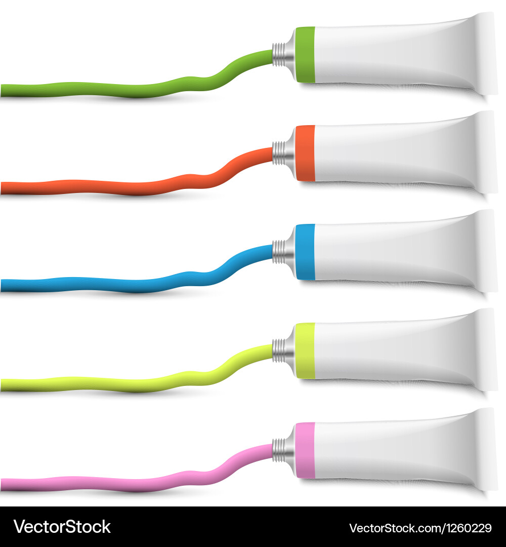 Tubes of paint Royalty Free Vector Image - VectorStock