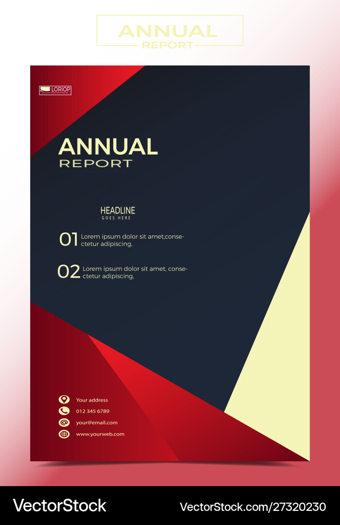 Annual supporting cover design Royalty Free Vector Image