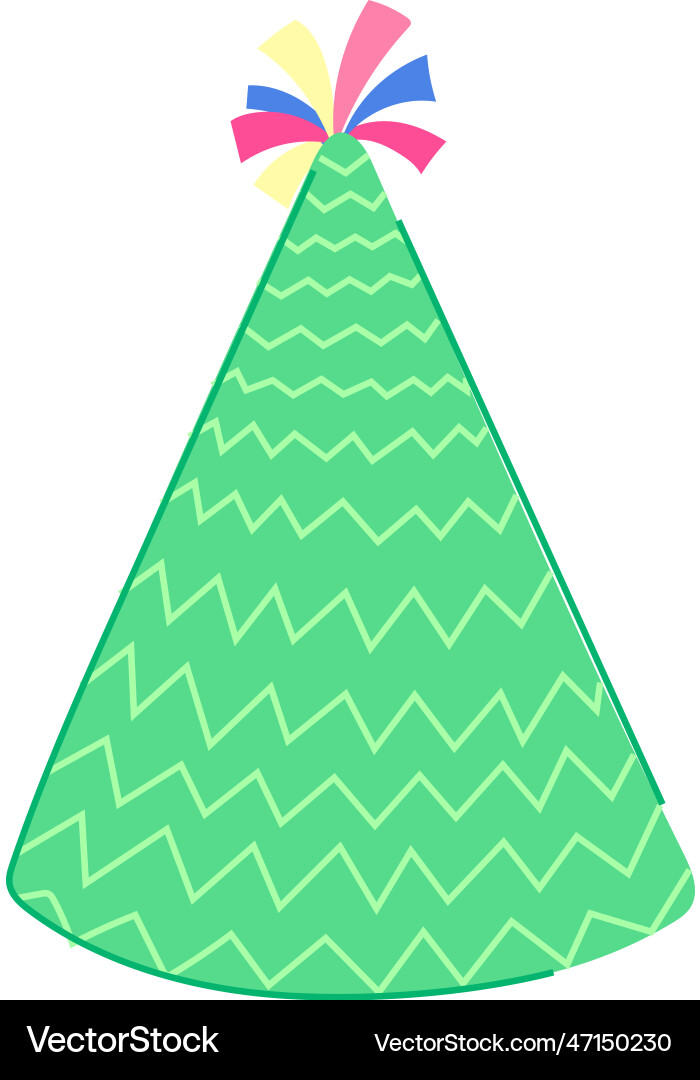 Cap party hat cartoon Royalty Free Vector Image