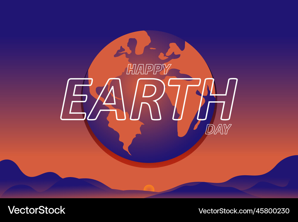 Earth day poster background Royalty Free Vector Image