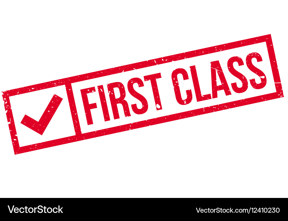 First class stamp Royalty Free Vector Image - VectorStock