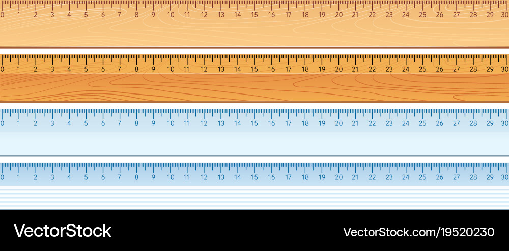 Four designs of rulers Royalty Free Vector Image