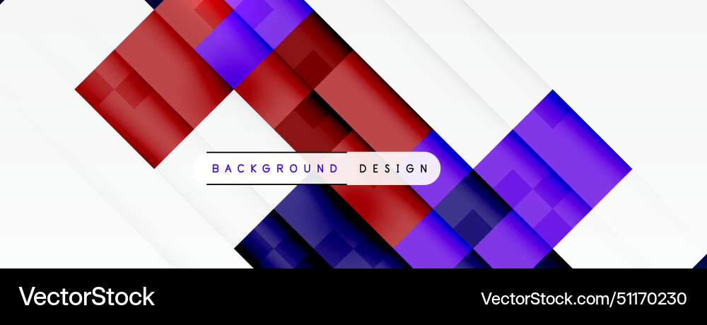 Geometric pattern with red triangle purple Vector Image
