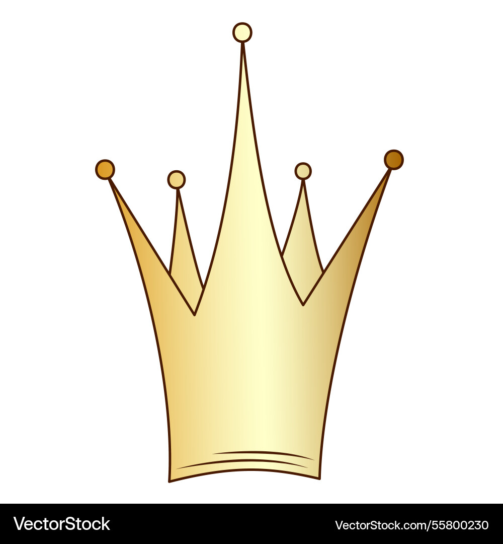 Golden crown Royalty Free Vector Image - VectorStock