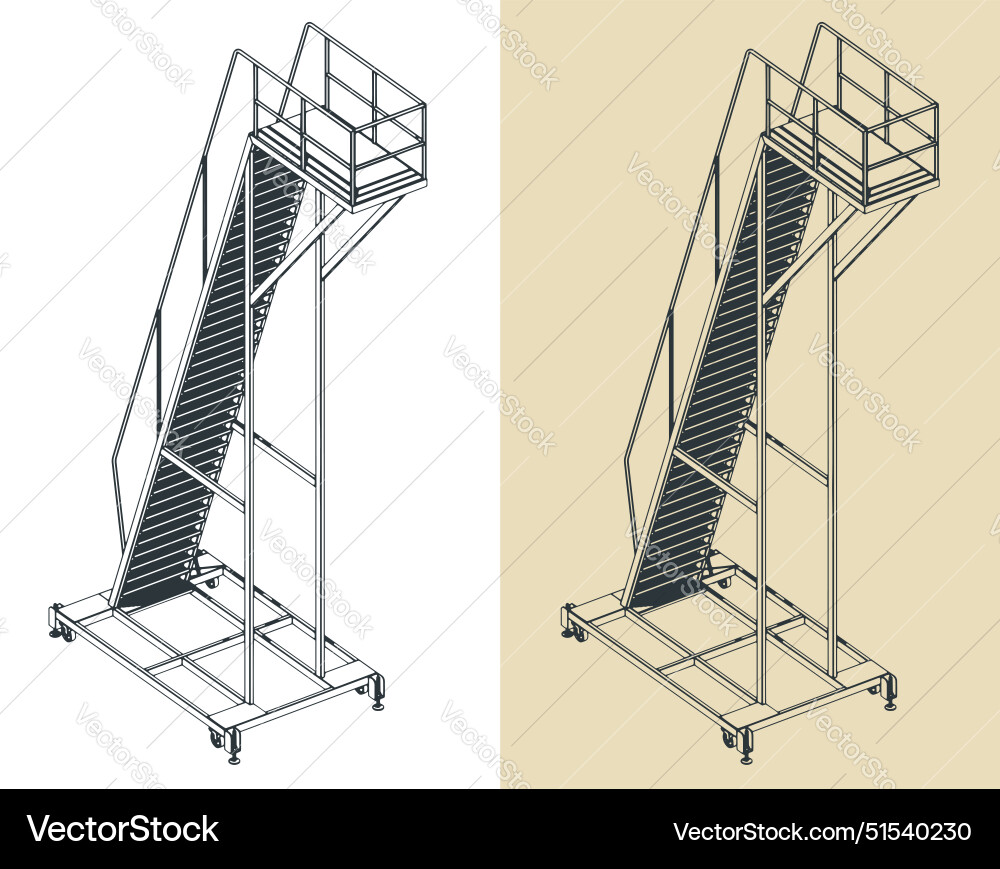 Mobile work platform Royalty Free Vector Image