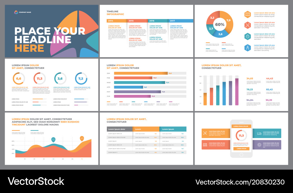 Presentation template design Royalty Free Vector Image