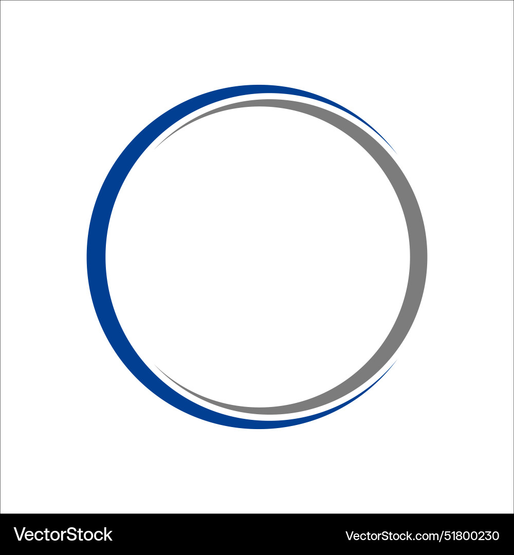 Round graceful frame logo calligraphy element Vector Image