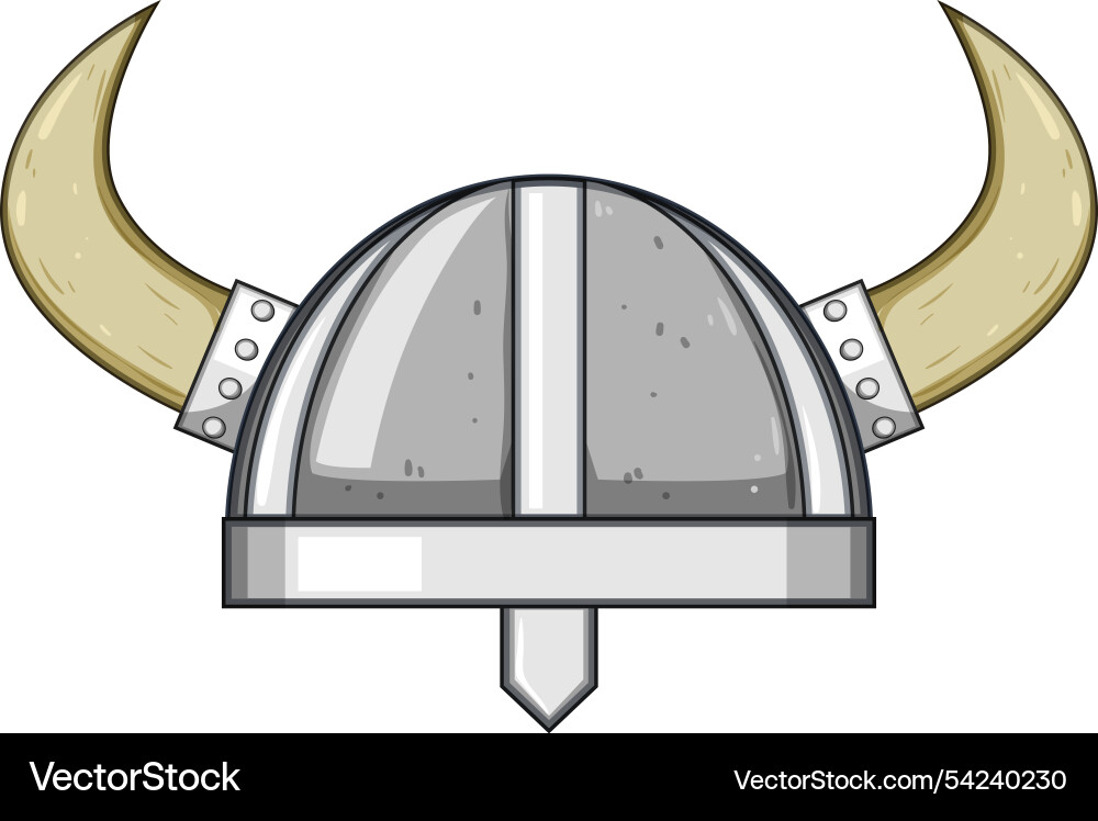 Seafaring viking helmet cartoon Royalty Free Vector Image