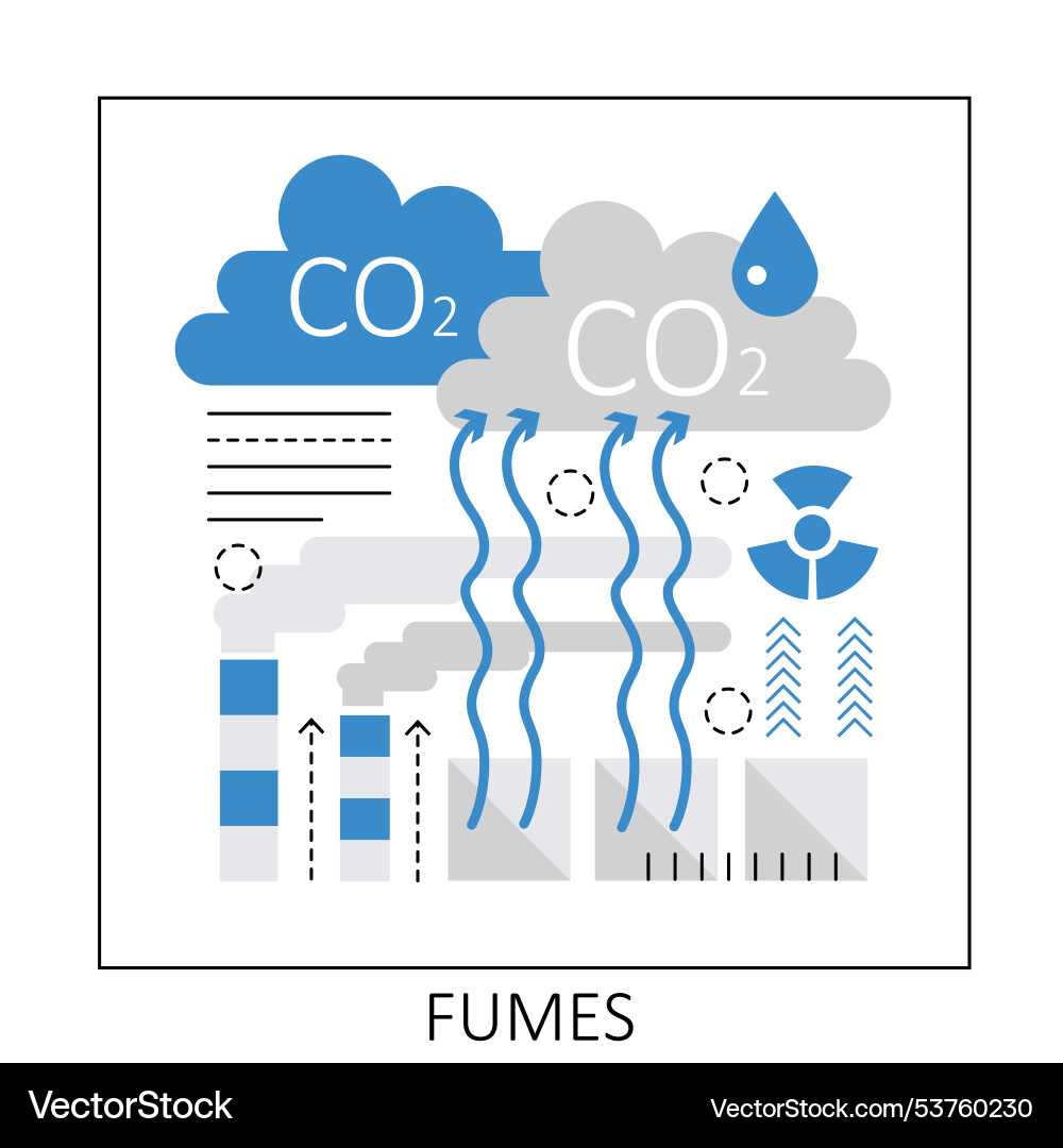 Toxic pollution smokes Royalty Free Vector Image