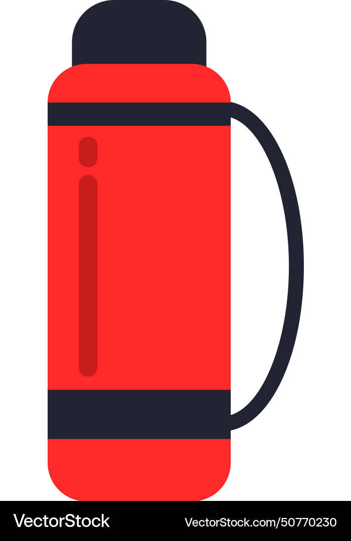 Water flask travel drink container color icon Vector Image