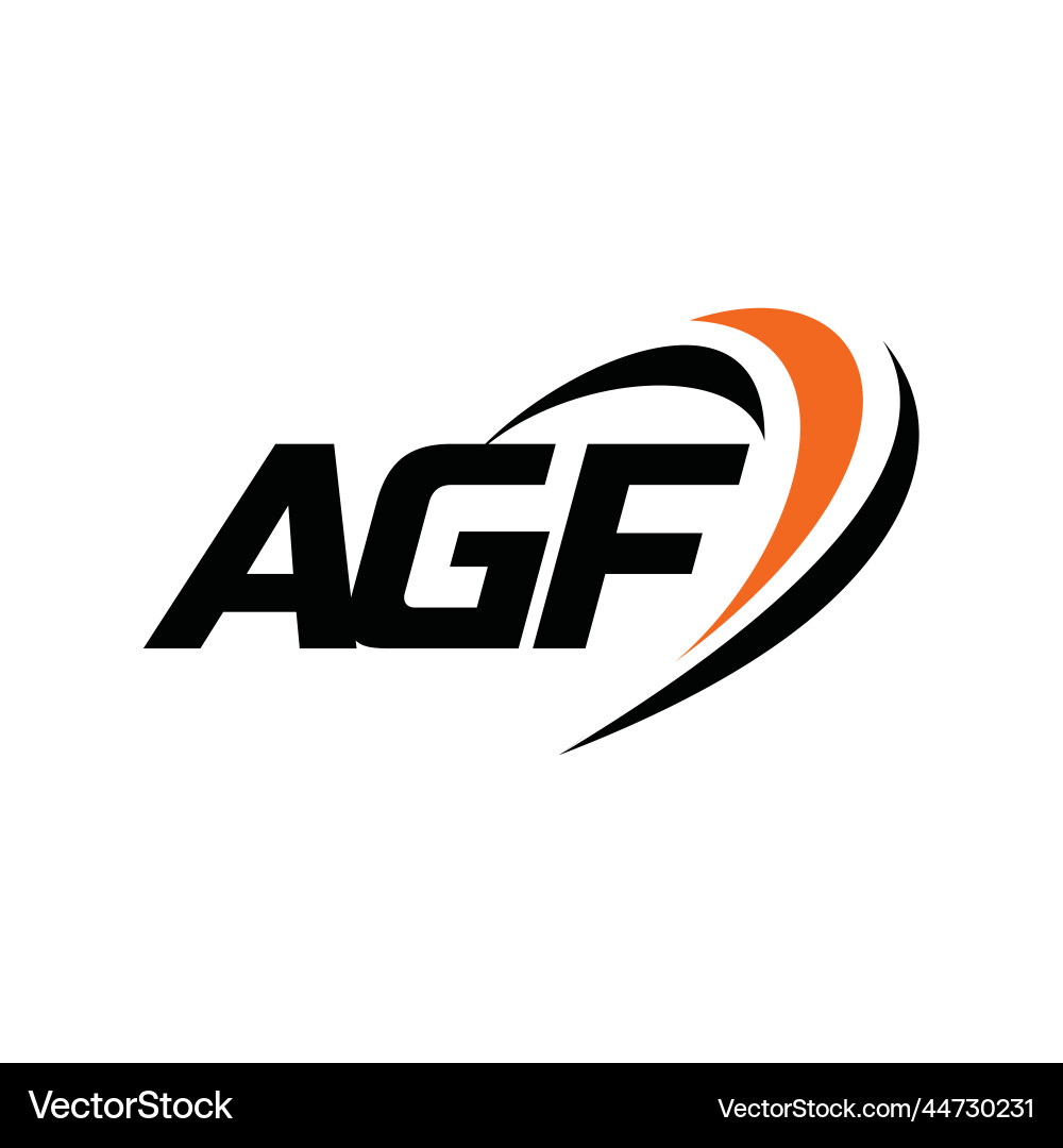 Agf monogram logo Royalty Free Vector Image - VectorStock