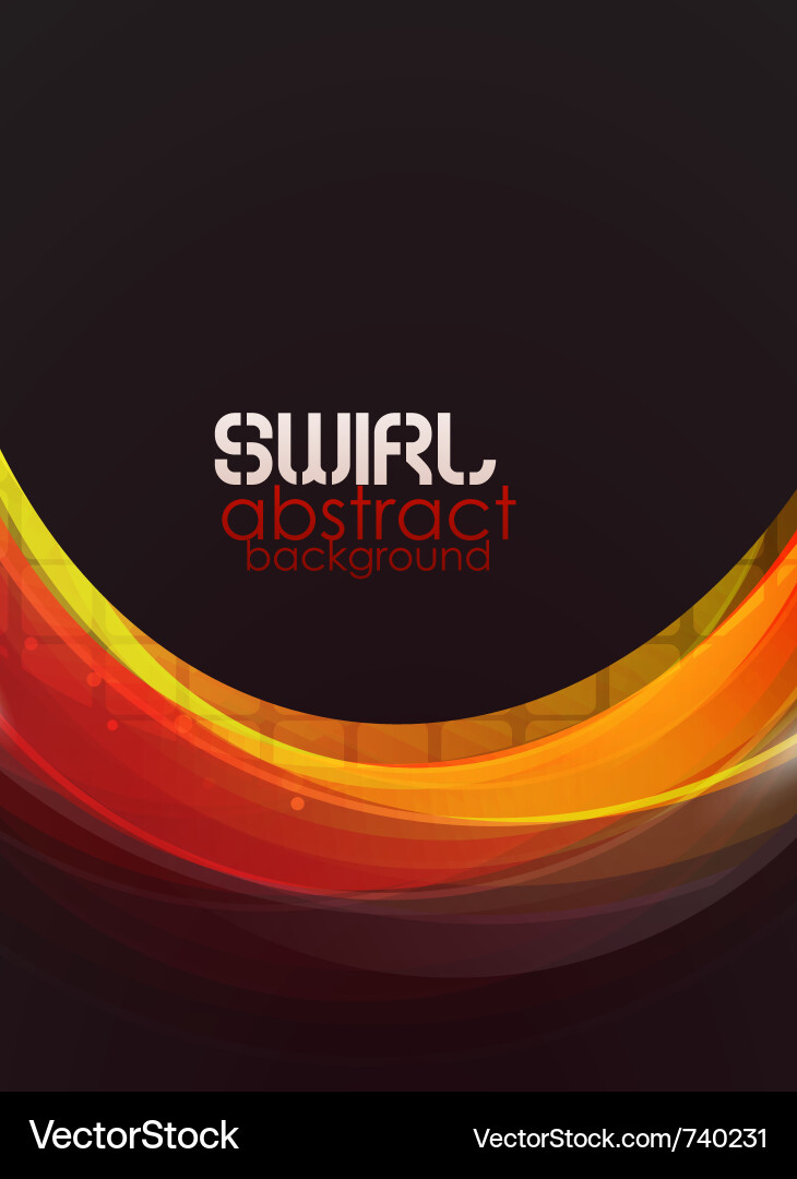 Dynamic Orange Wave Background Royalty Free Vector Image