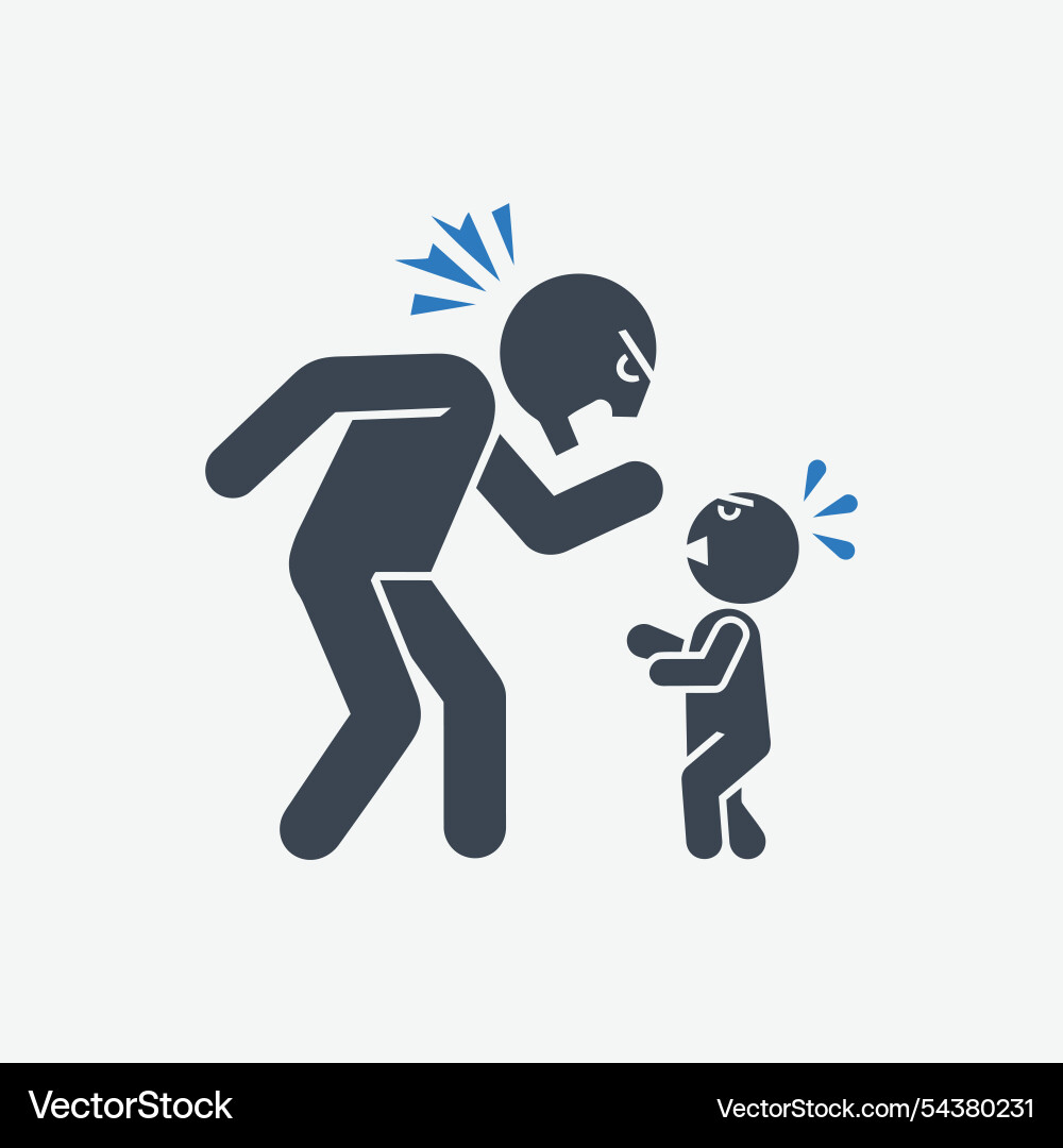 Family argument conflict icon Royalty Free Vector Image