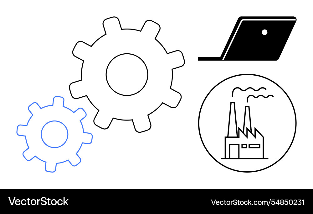 Industrial automation and technological Royalty Free Vector