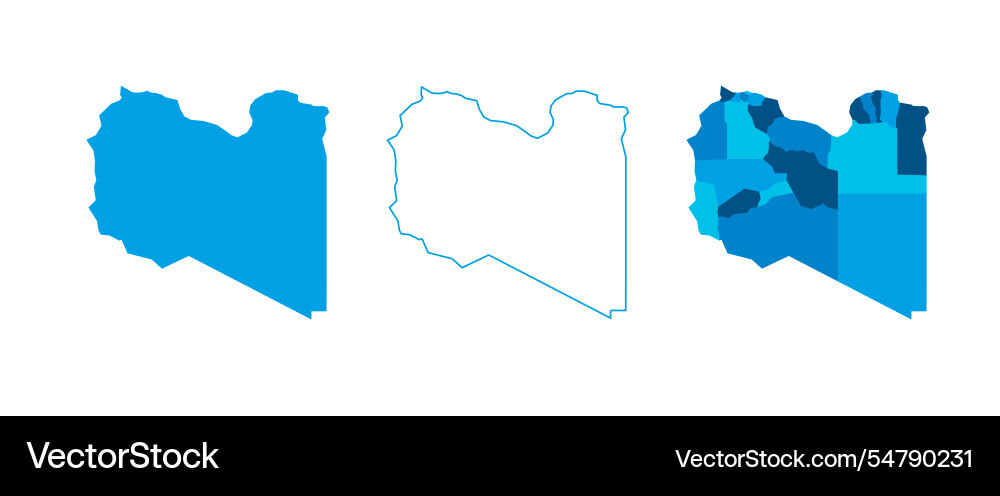 Libya political map of administrative divisions Vector Image