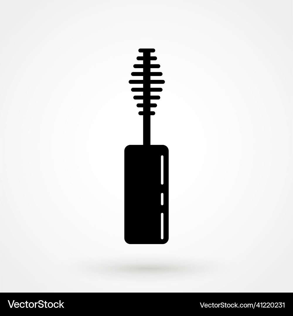 Mascara icon flat design best Royalty Free Vector Image