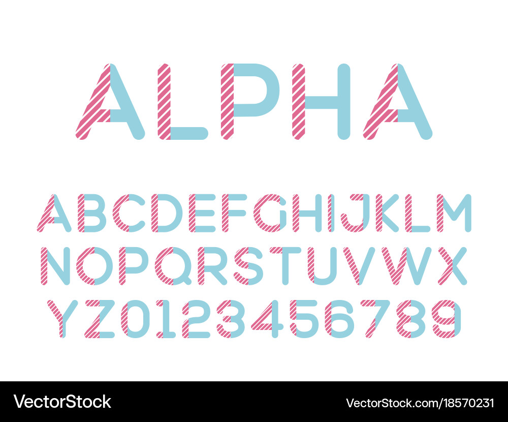 Modern stylized font alphabet Royalty Free Vector Image