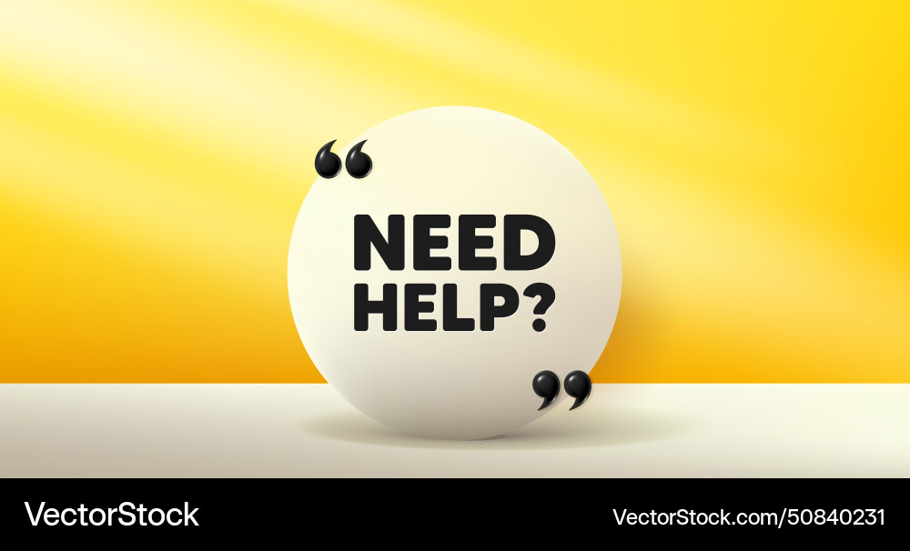Need help symbol support service sign circle Vector Image