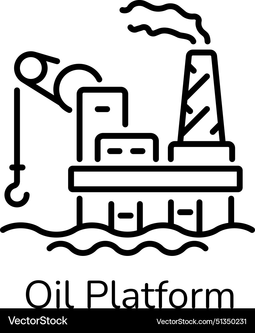 Oil platform Royalty Free Vector Image - VectorStock