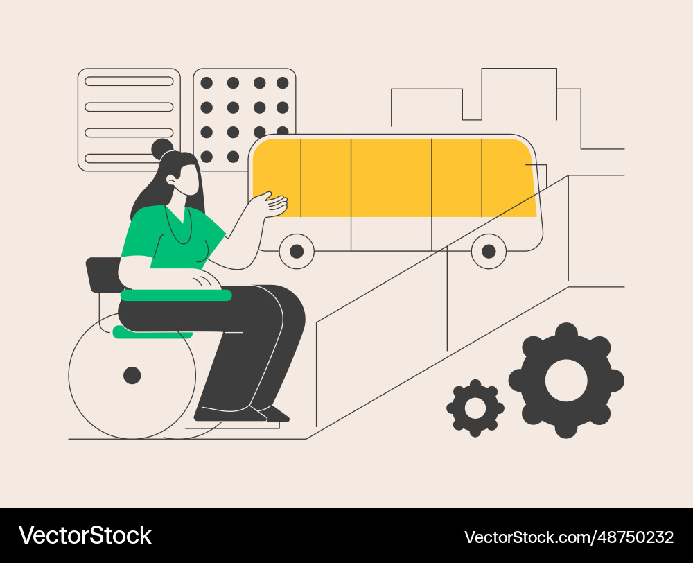 Accessible environment design abstract concept Vector Image