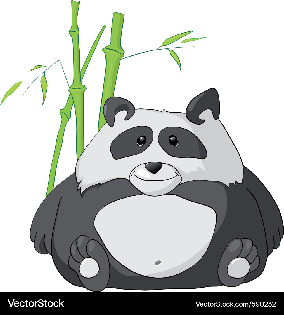Cartoon character panda Royalty Free Vector Image