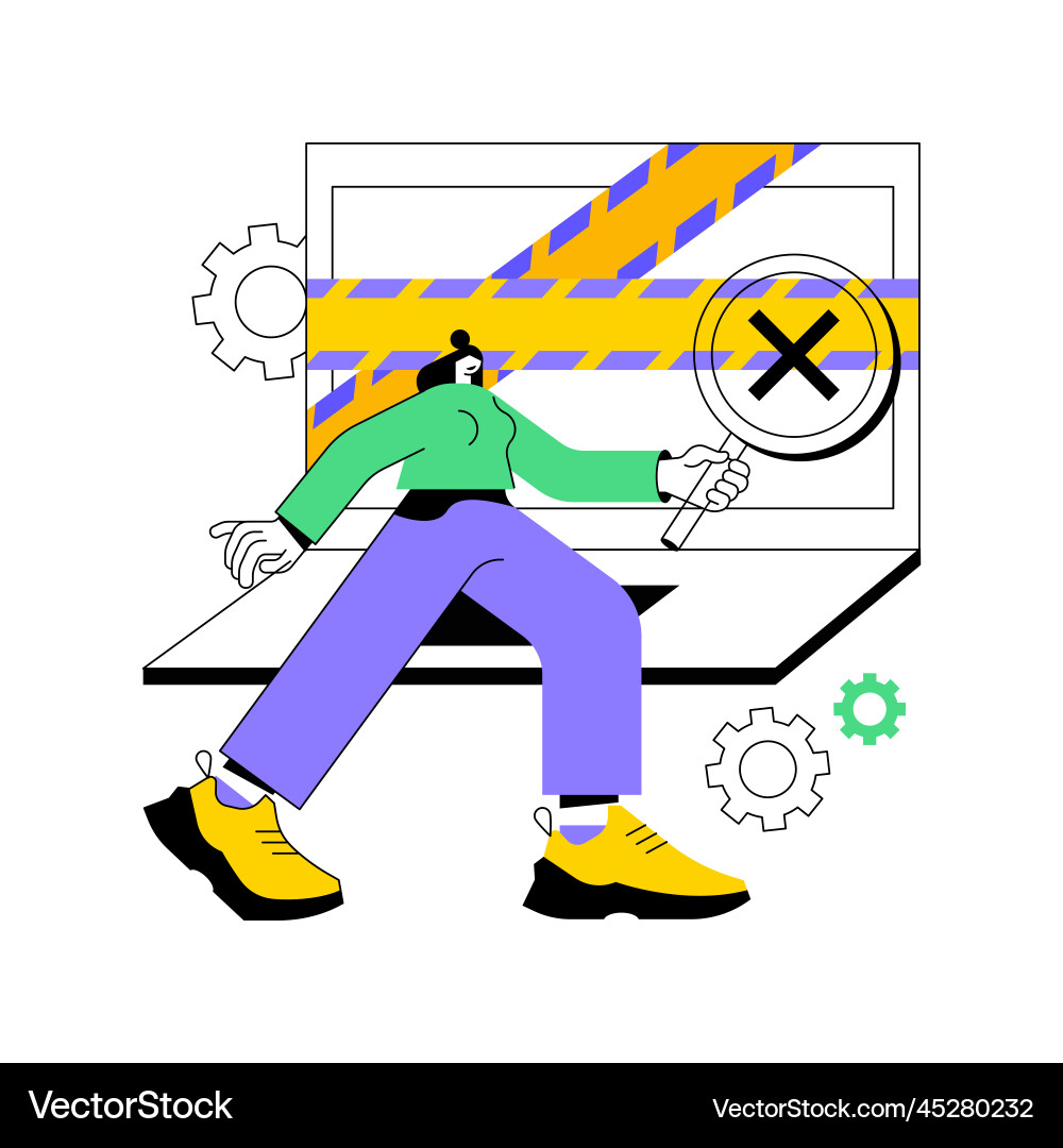 Computer forensics abstract concept Royalty Free Vector