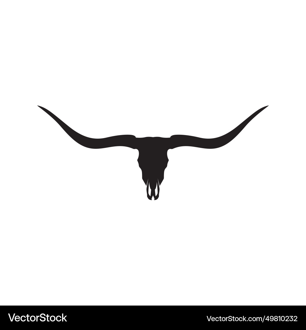 Cow skull mascot icon logo design Royalty Free Vector Image