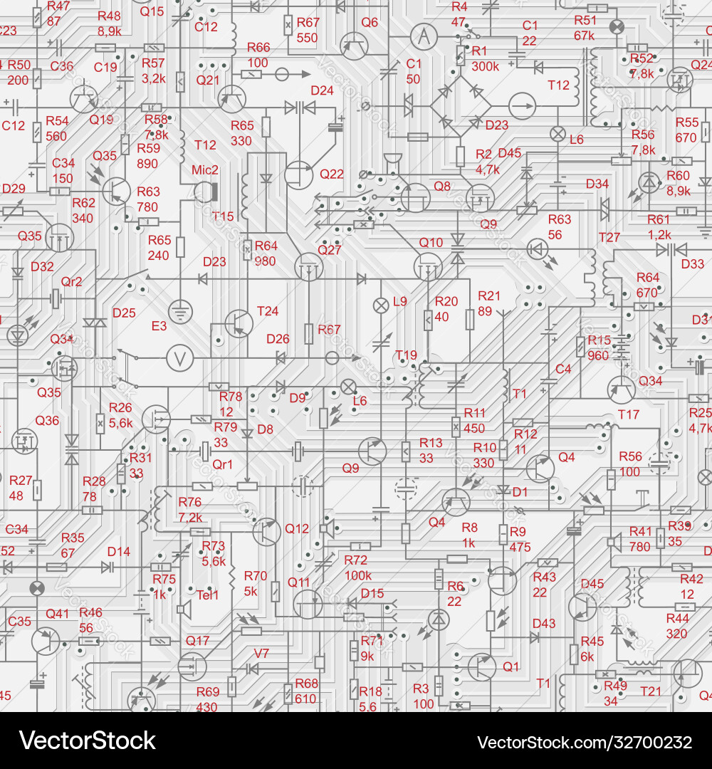 Electrical Circuit Schematic Background Royalty Free Vector